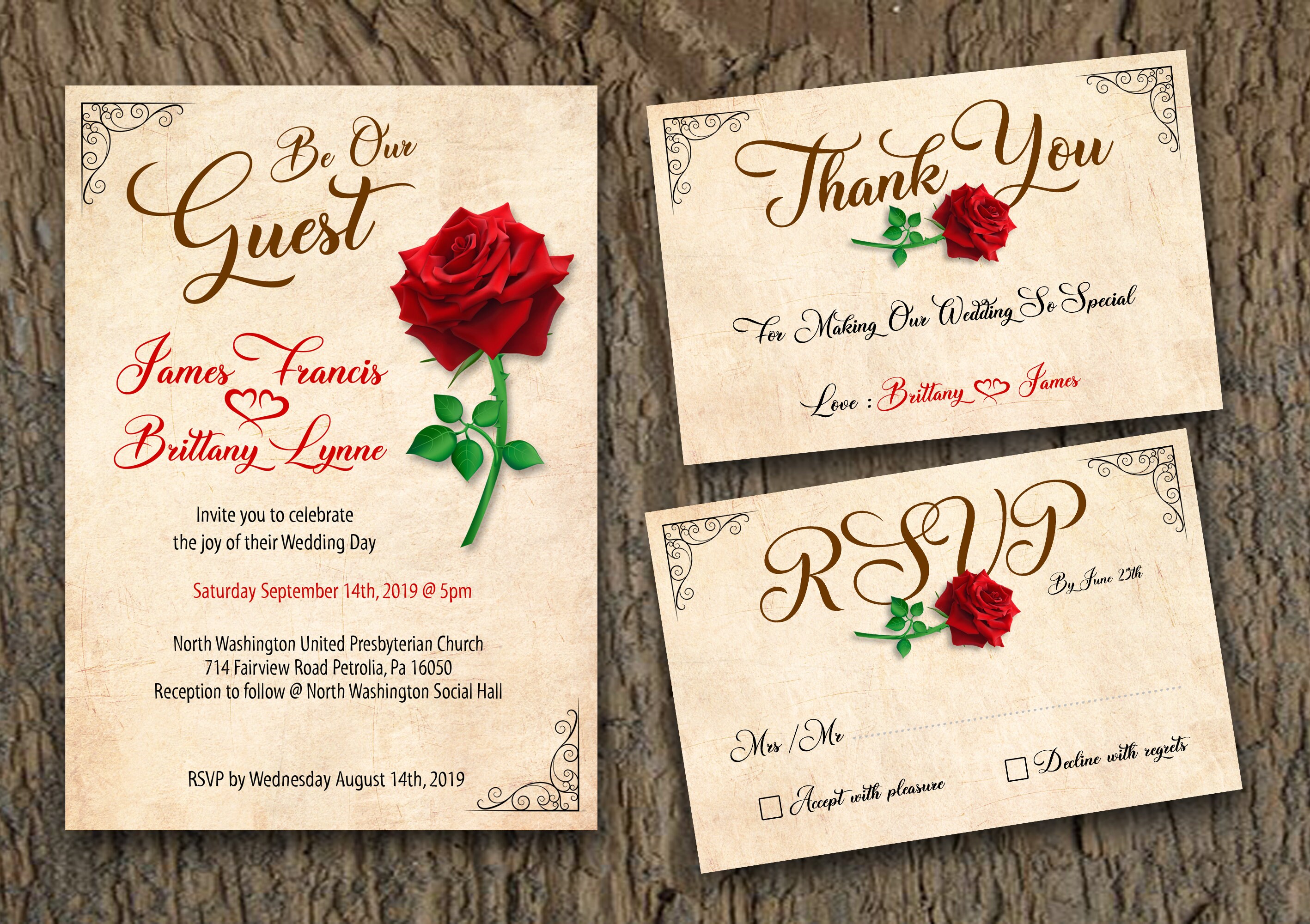 Be Our Guest Vintage Rose Flower Digital Invitation - Etsy