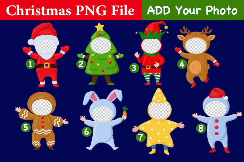 Christmas Add Your Own Photo Picture | PNG Elves Boy & Girl Add Photo ...