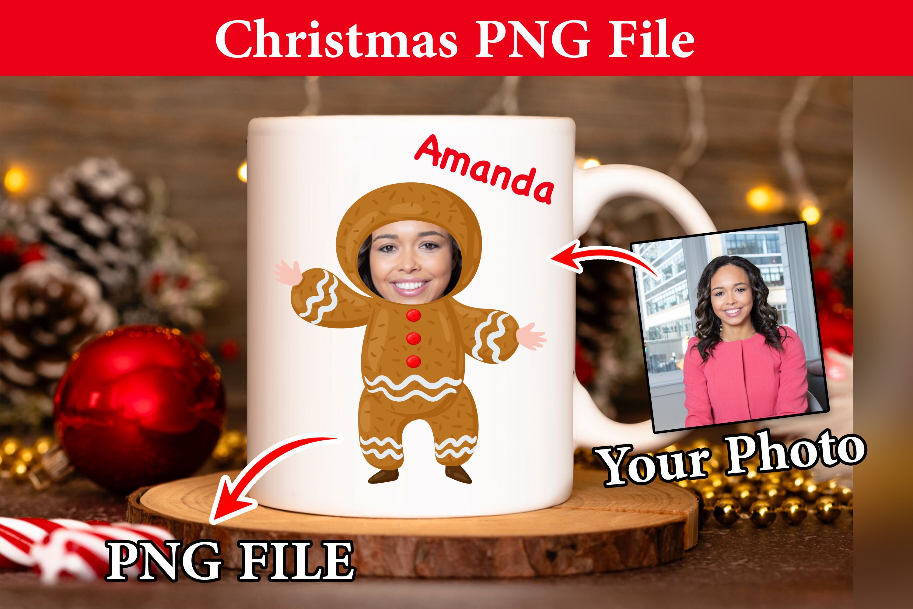 Christmas Add Your Own Photo Picture PNG Elves Boy & Girl Add Photo ...