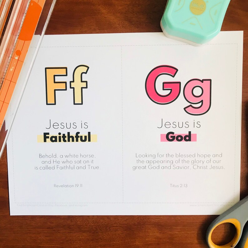 Jesus ABC Scripture Cards PRINTABLE / Alphabet Names of Jesus - Etsy UK