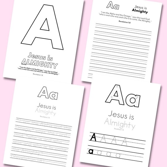 Jesus ABC Activity BUNDLE PRINTABLE / Alphabet Memory Verse / | Etsy