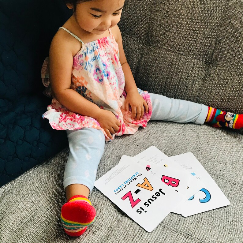 Jesus ABC Scripture Cards PRINTABLE / Alphabet Names of Jesus / Bible A ...