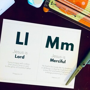 Jesus ABC Scripture Cards | Monochrome Bible Verse Flashcards ...