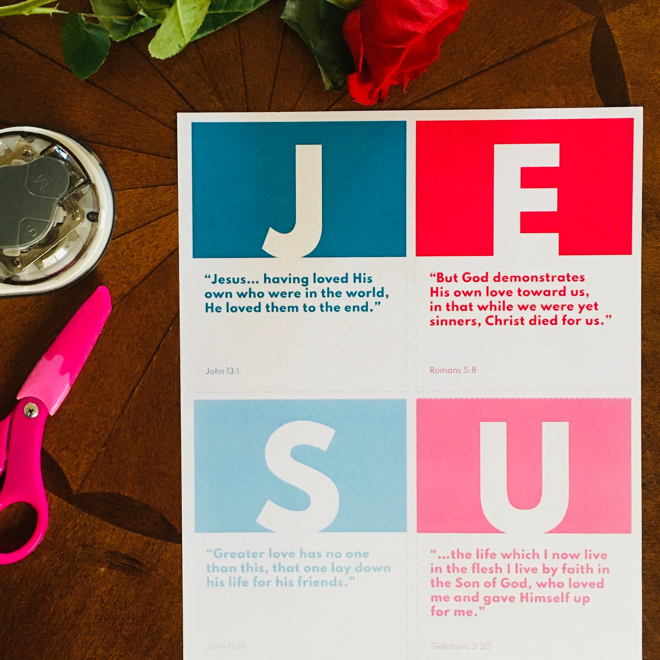 Jesus Loves Me Scripture Cards PRINTABLE / Bible Valentines Kids Memory ...