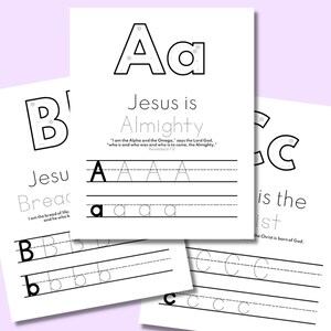 Jesus ABC Activity Bundle Printable / Alphabet Memory Verse / Bible A-Z ...