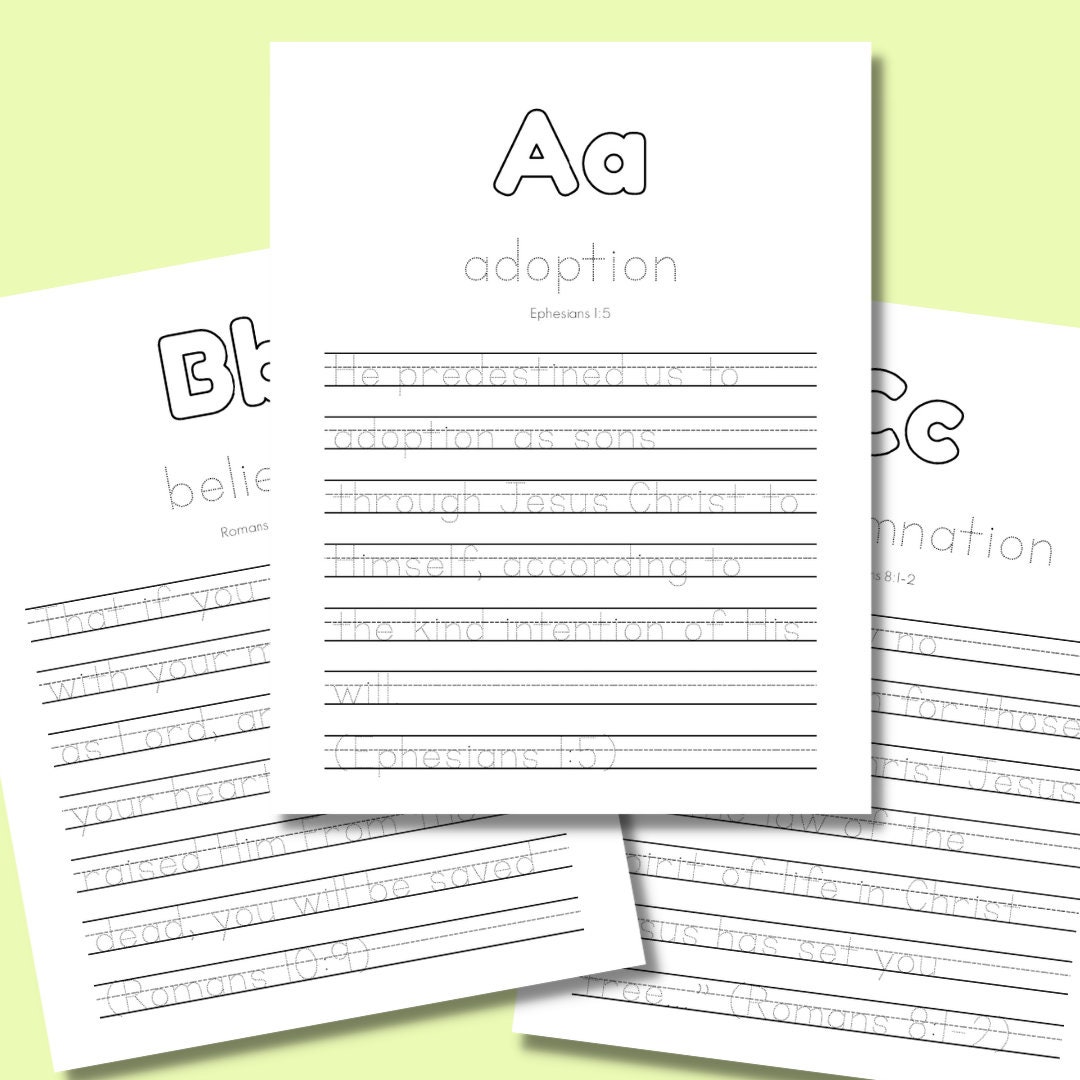 Gospel ABC Activity Bundle Printable / Alphabet Memory Verse / Bible A ...