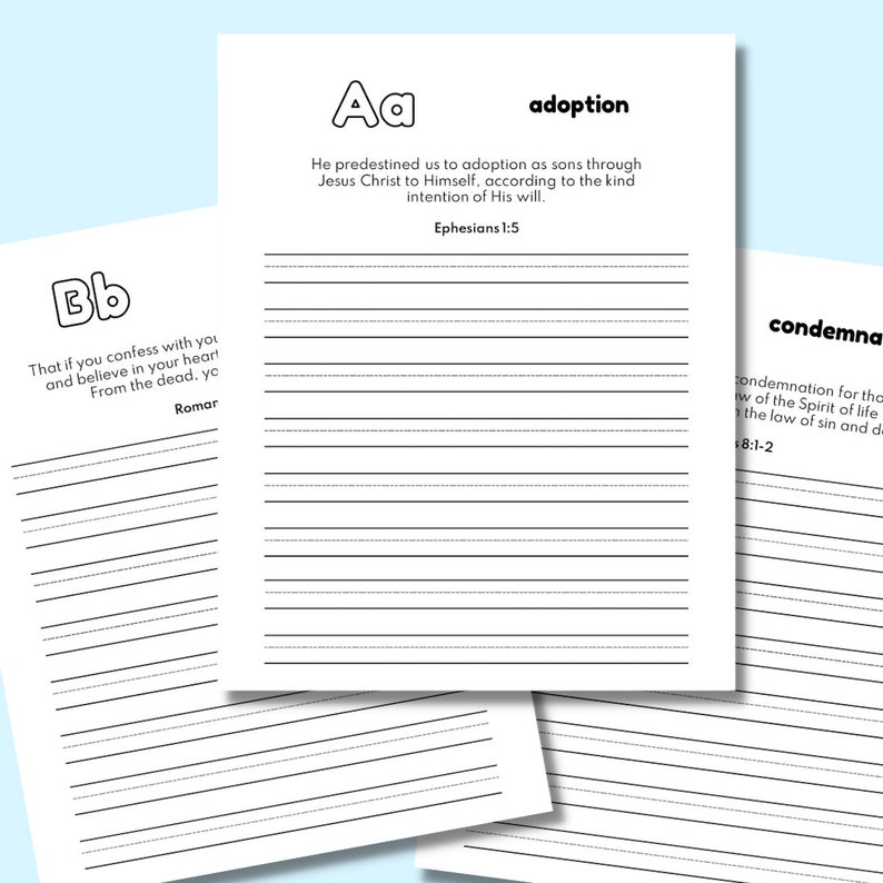 Gospel ABC Activity Bundle Printable / Alphabet Memory Verse / Bible A ...