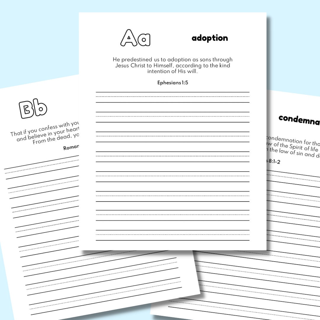 Gospel ABC Activity Bundle Printable / Alphabet Memory Verse / Bible A ...