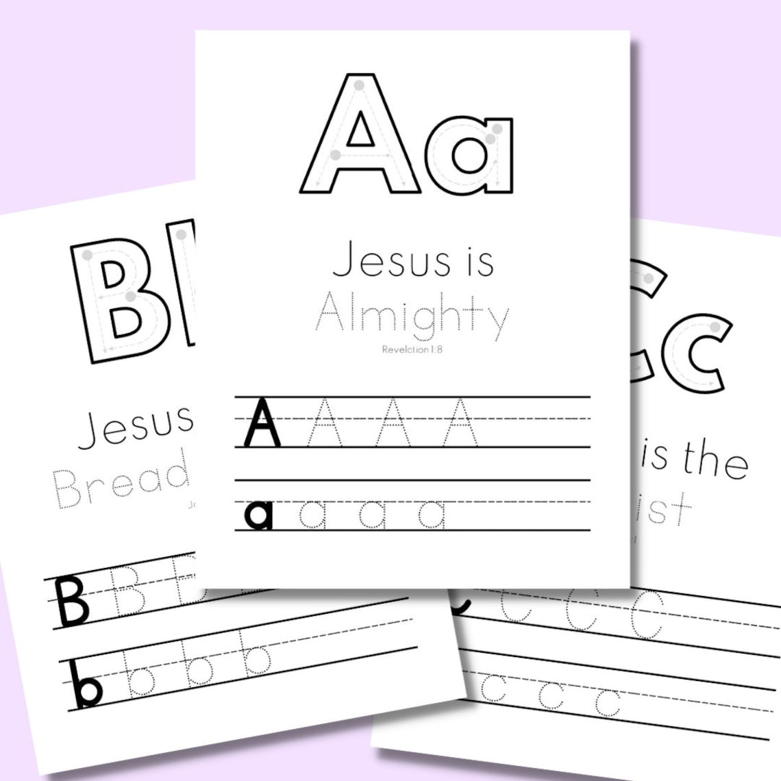 Jesus ABC Activity BUNDLE PRINTABLE / Alphabet Memory Verse / | Etsy
