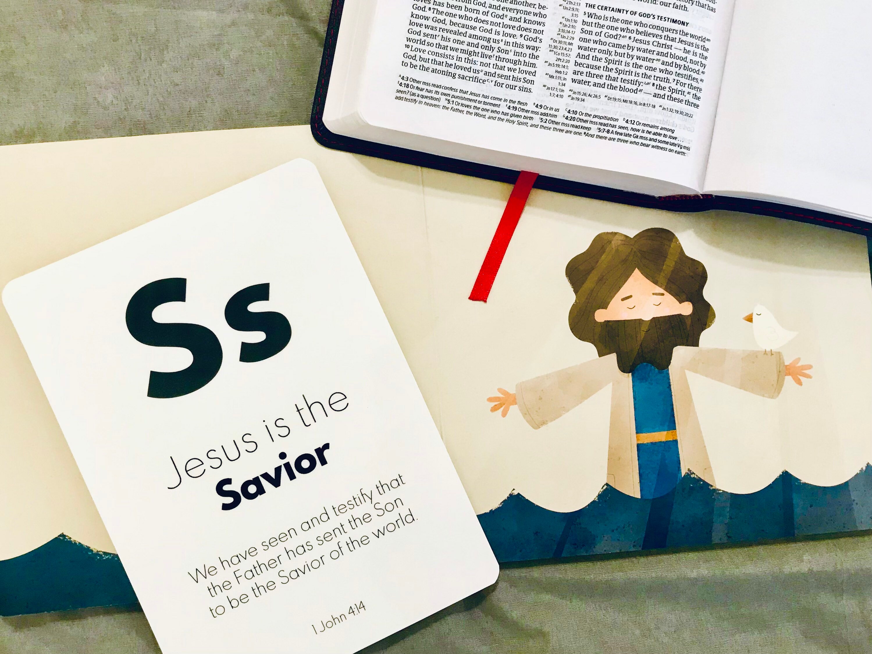 Jesus ABC Scripture Cards Monochrome PRINTABLE / Alphabet Names of ...