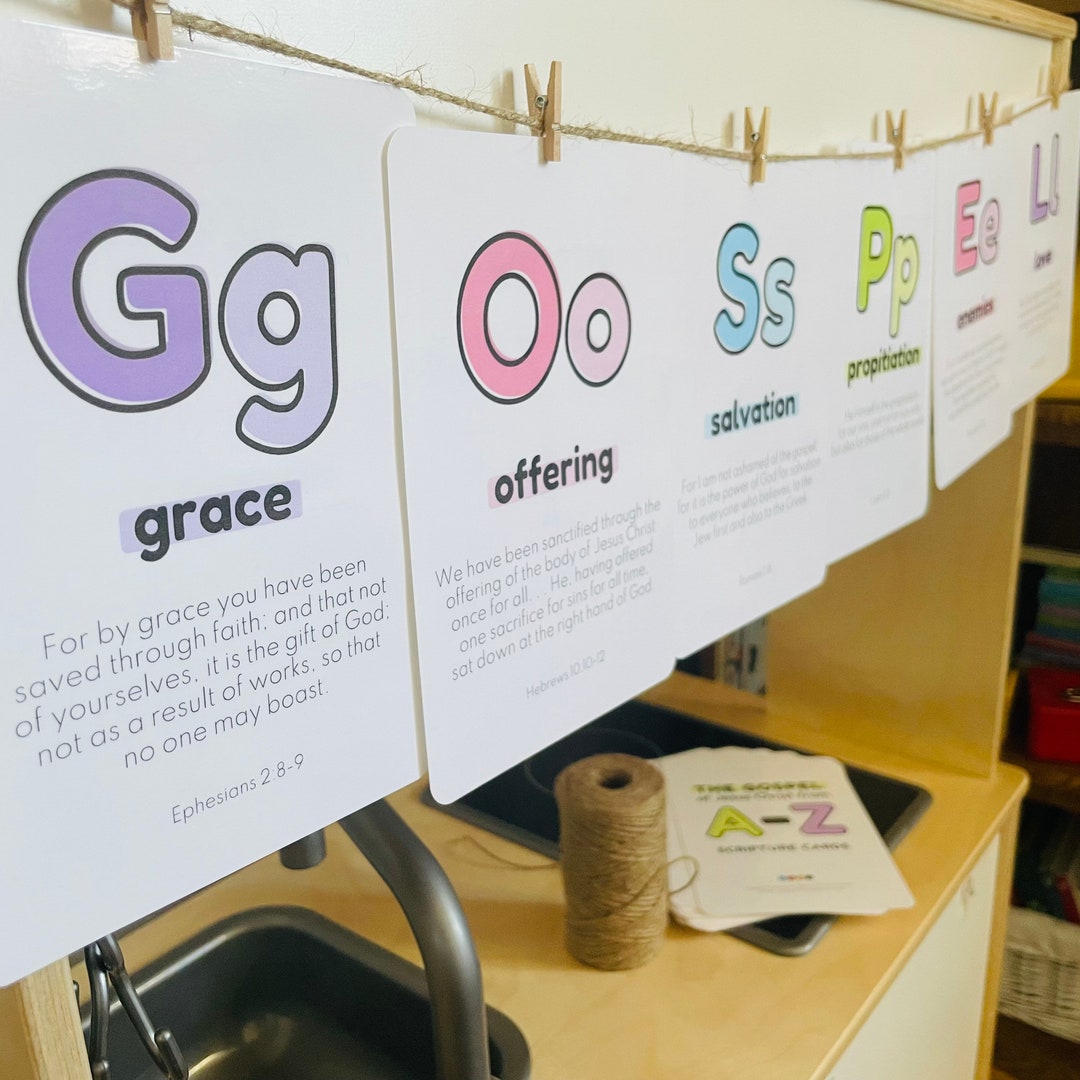 Gospel ABC Scripture Cards PRINTABLE / Theology for Kids / Bible A-Z ...