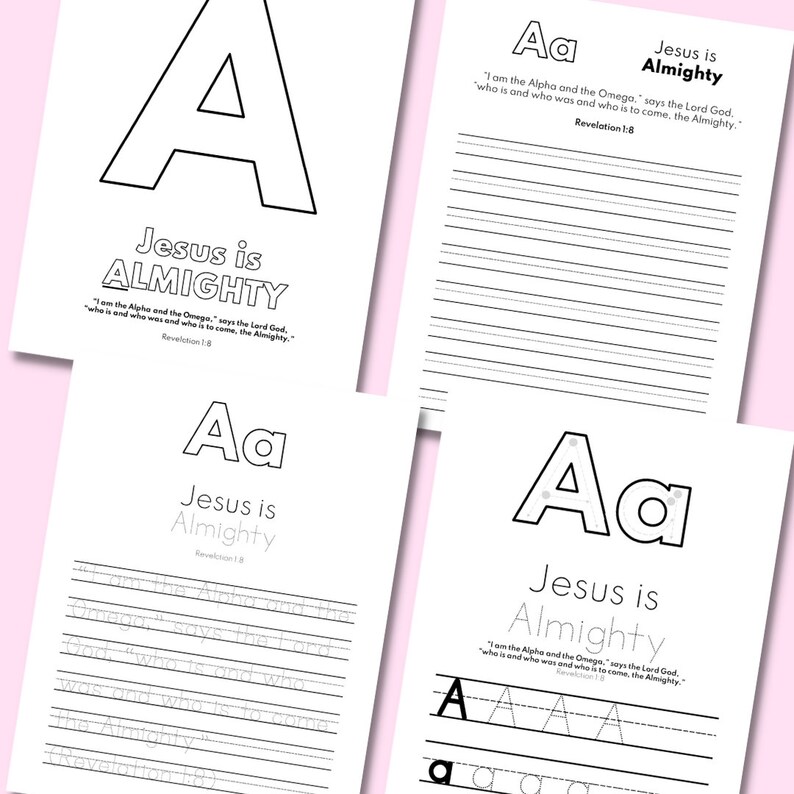 Jesus ABC Activity Bundle Printable / Alphabet Memory Verse / Bible A-Z ...