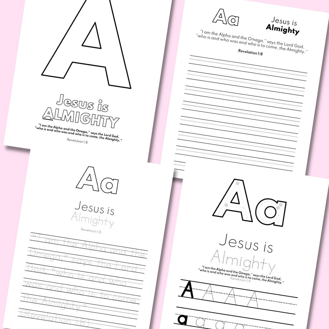 Jesus ABC Activity Bundle Printable / Alphabet Memory Verse / Bible A-Z ...