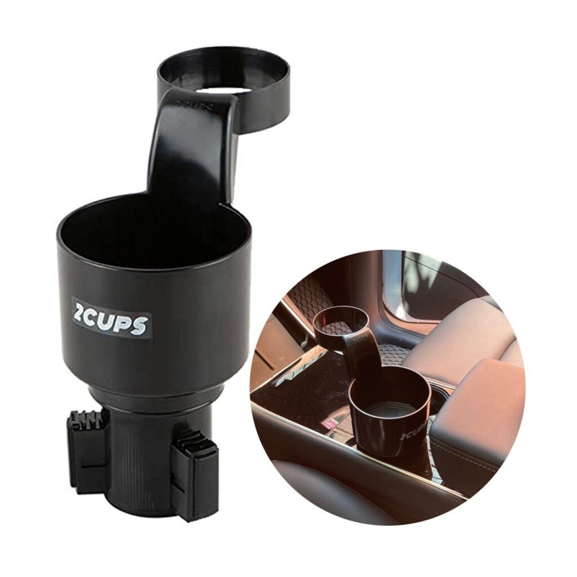 2CUPS New Car Cup Holder Expander and Attachable Tray Set - Etsy