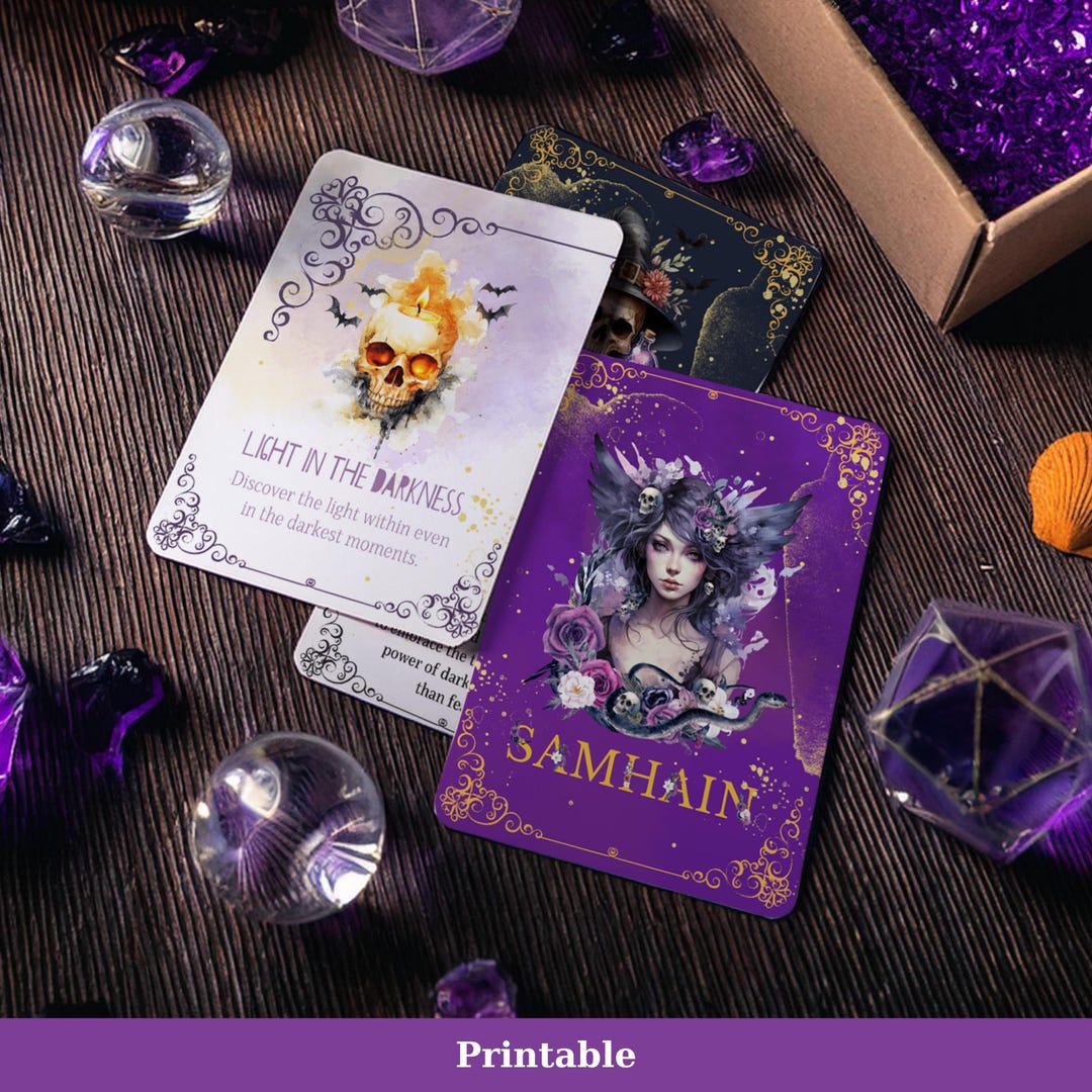 Samhain Oracle Cards With Guide Cards, Day of the Dead Festival PDF for ...