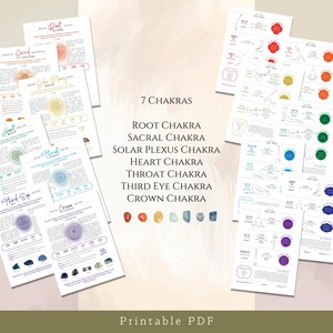 7 Chakra Guide Sheets - Yoga Poses of Chakras - Printable Book of ...