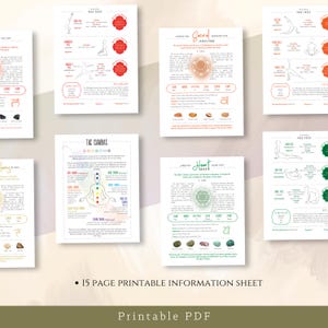 7 Chakra Guide Sheets - Yoga Poses of Chakras - Printable Book of ...