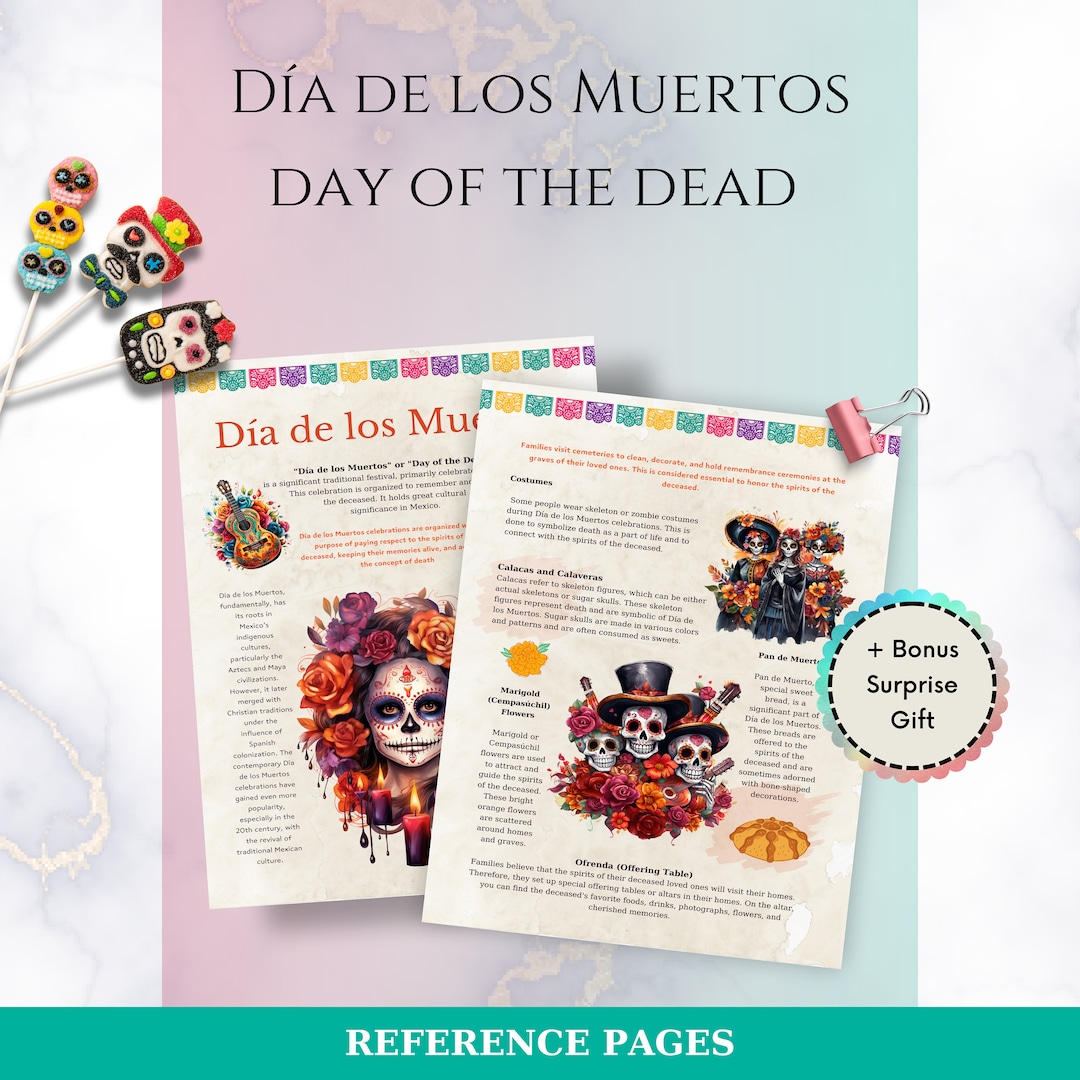 Día De Los Muertos / Day of the Dead Reference Pages - English ...