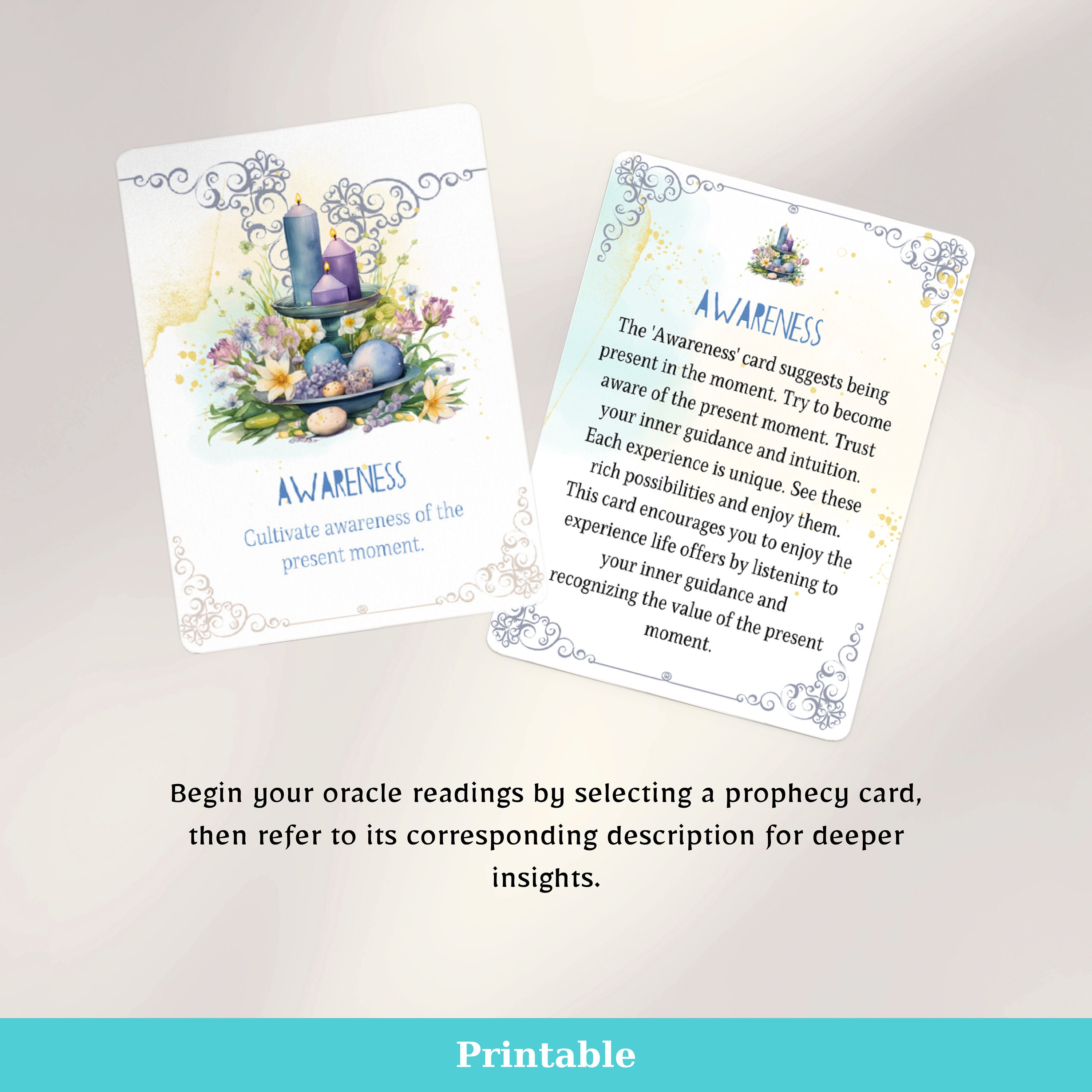Ostara / Easter Oracle Cards Printable Sabbat Notes Wiccan Book of ...
