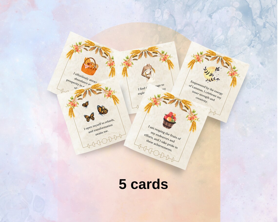 Lammas Ritual Affirmations Printable Sabbat Notes Book of Shadows Pages ...