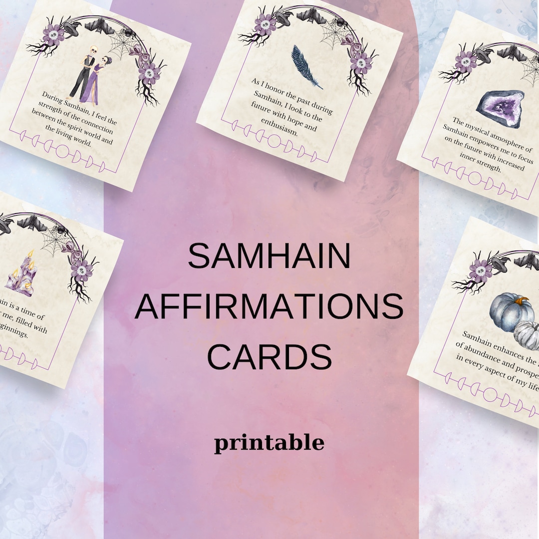 Samhain Ritual Affirmations - Printable Sabbat Notes - Book of Shadows ...