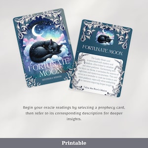 Black Cat Oracle Cards - Printable Notes - Witch Cat Meditation ...