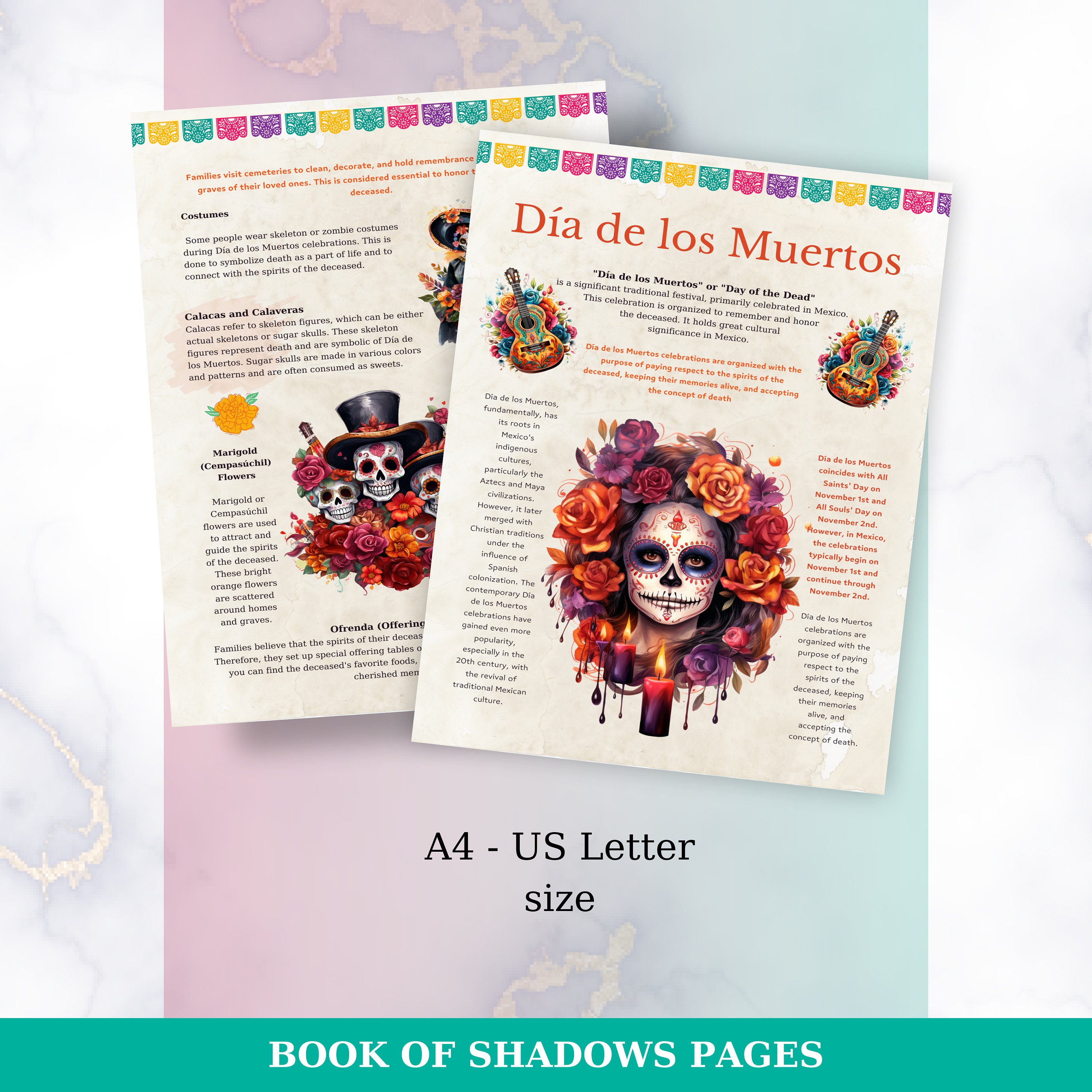 Día De Los Muertos / Day of the Dead Reference Pages - English ...