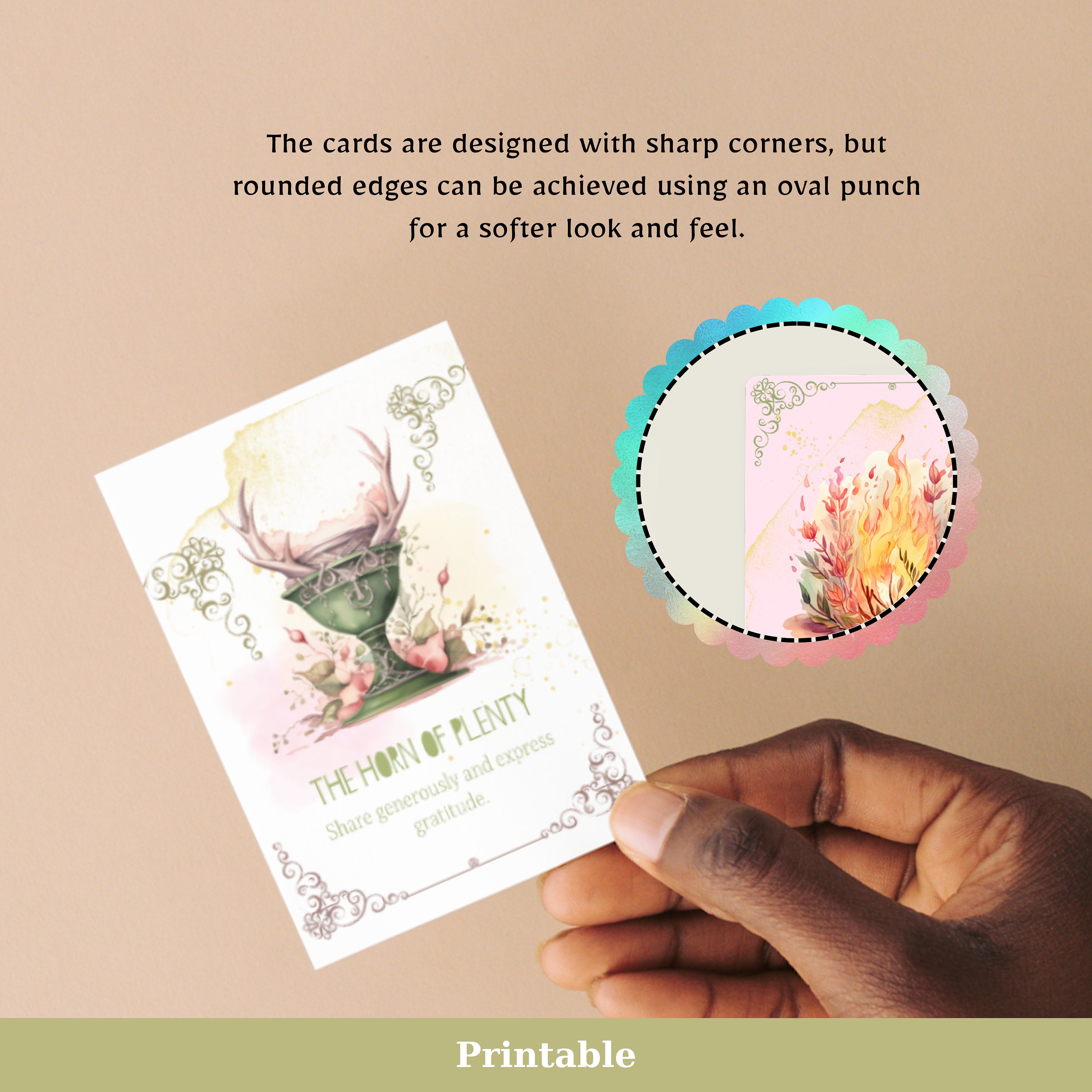 Beltane Oracle Cards Printable Sabbat Notes Spring Meditation Seasons ...