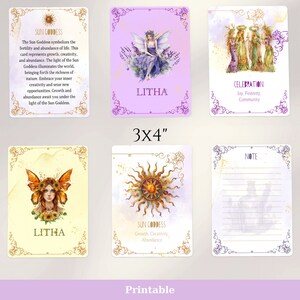 Litha Oracle Cards - Printable Sabbat Notes - Summer Solstice ...