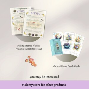 Litha Oracle Cards - Printable Sabbat Notes - Summer Solstice ...