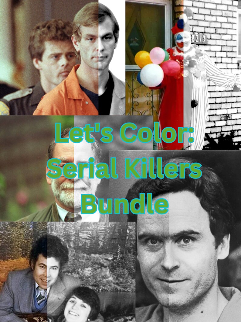 Color Your Favorite Serial Killers 5 Pages to Color - Etsy