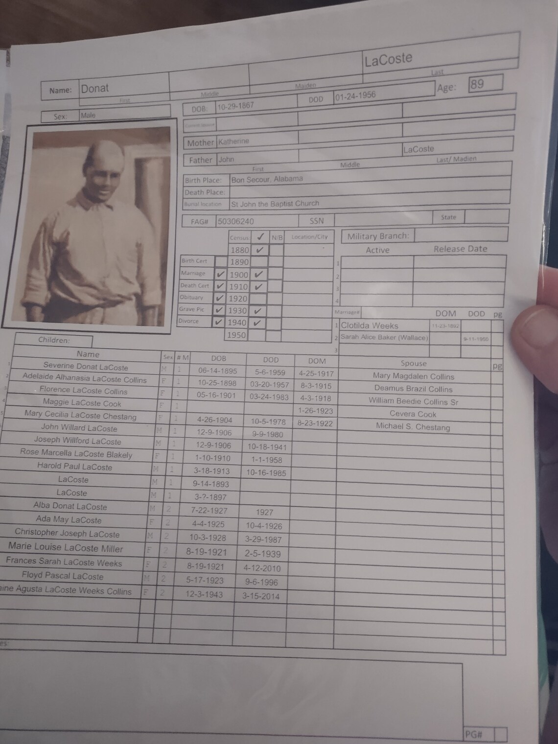 Family Tree Data Sheet Fillable PDF - Etsy