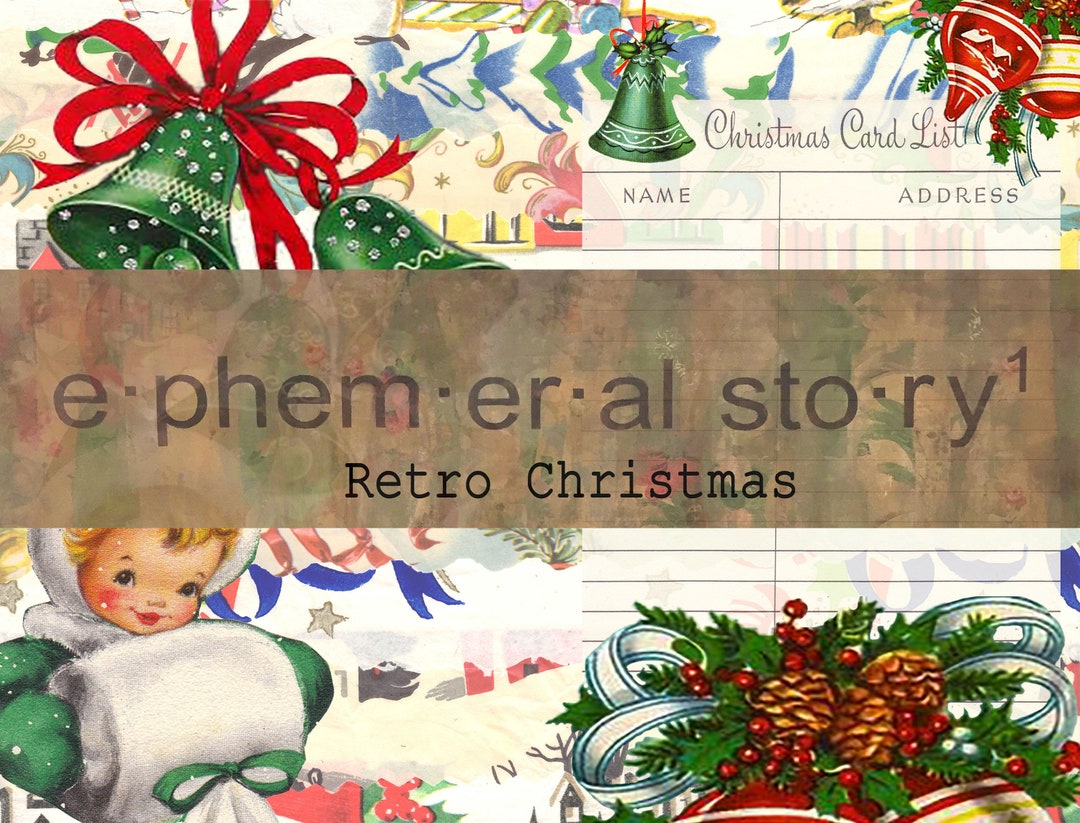 Retro Christmas Digital Kit Junk Journal Scrapbook Digi Kit Printable ...