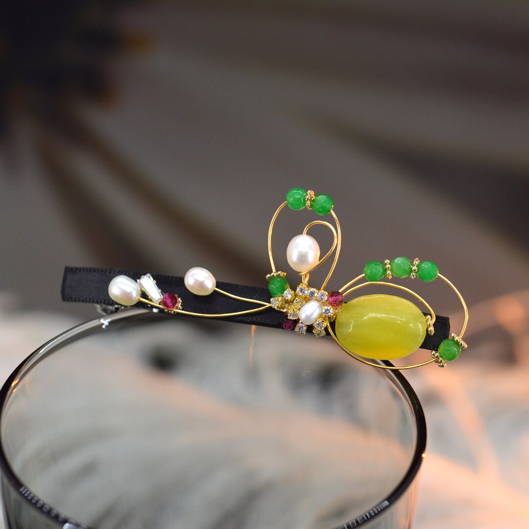 Vintage Simple Art Hair Barrettes Pingemstone Barrette for - Etsy