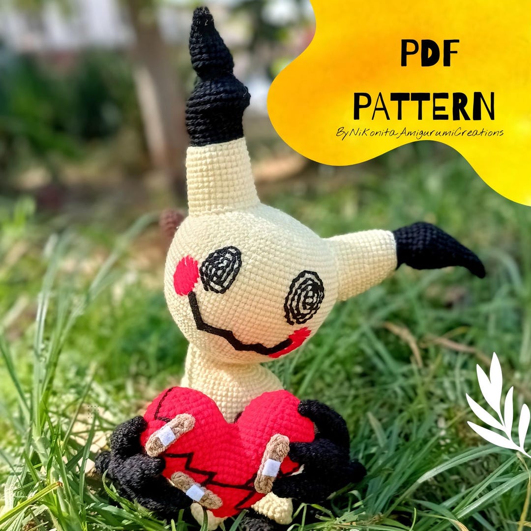 Valentine Mimikyu Crochet Pattern: Amigurumi Plush (PDF Digital Pattern ...