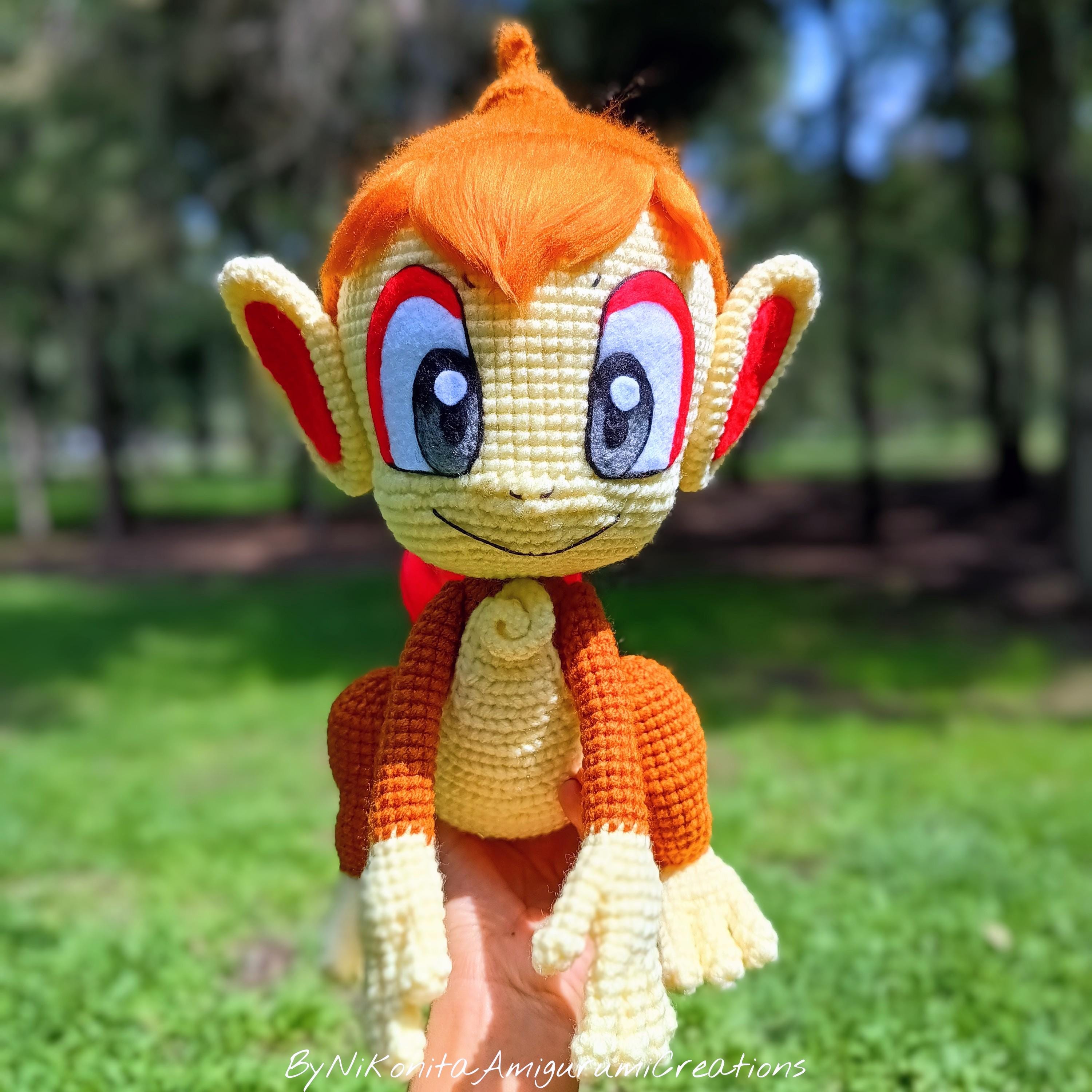 Chimchar Crochet Pattern: Fire Type Monkey Plush Toy (PDF Pattern) - Etsy