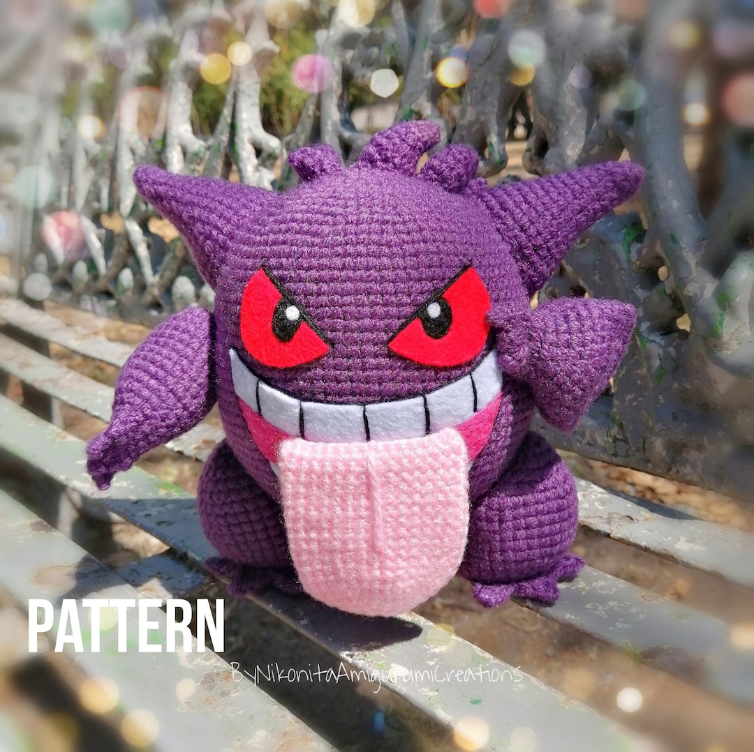 Gengar Amigurumi Crochet Pattern Naughty Ghost Pokémon Pdf Digital ...