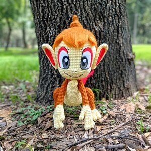 Chimchar Crochet Pattern: Fire Type Monkey Plush Toy (PDF Pattern) - Etsy