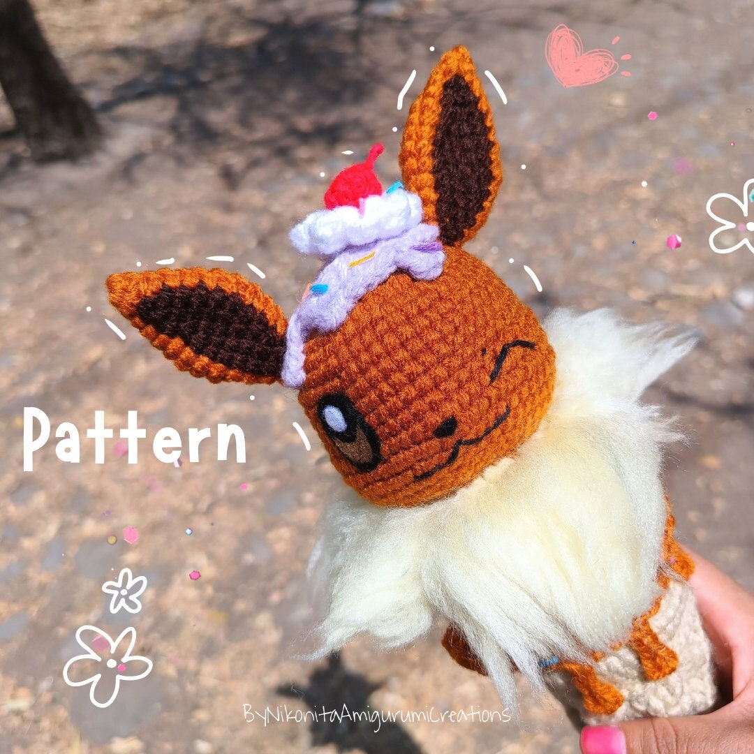 Eevee Inspired Ice Cream Crochet Pattern, Cute Pokemon Ice Cream ...