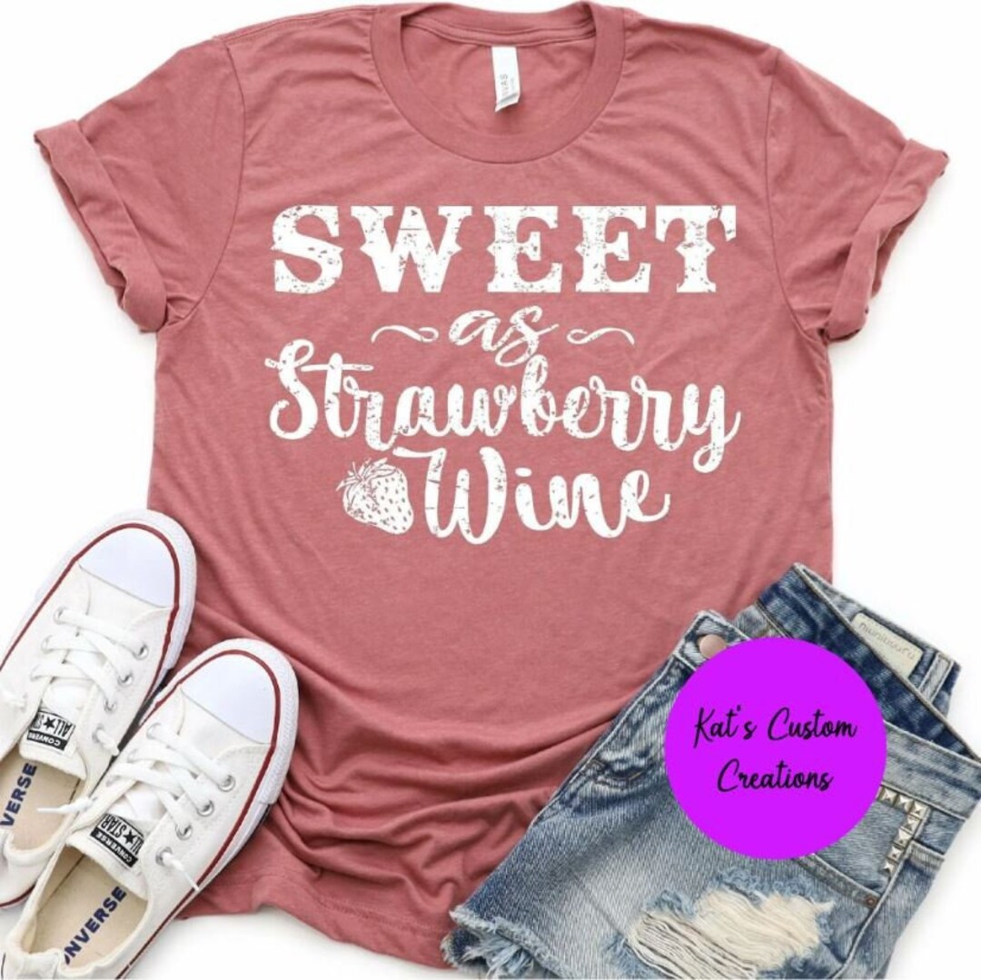 Sweet as Strawberry Wine Screen Print Transfer, Ready to Press Screen ...