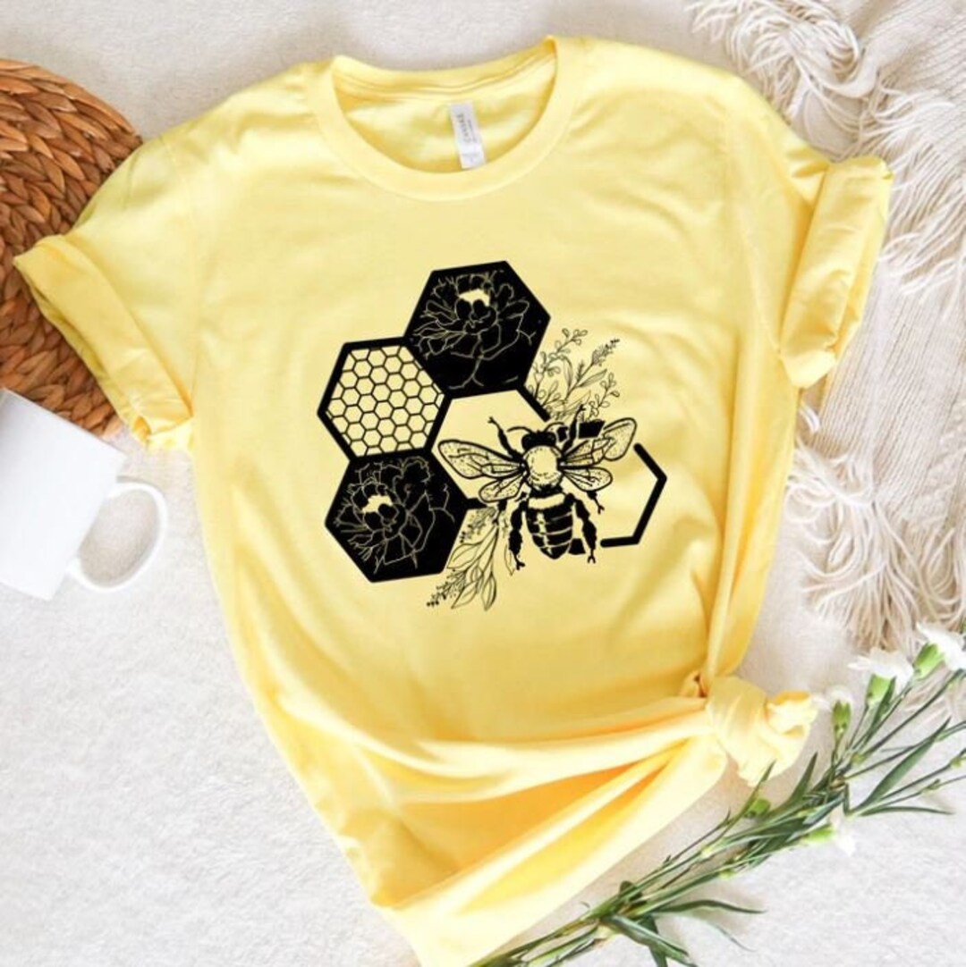 Honey Bee Honeycomb Screen Print Transfer, Ready to Press Screen Print ...