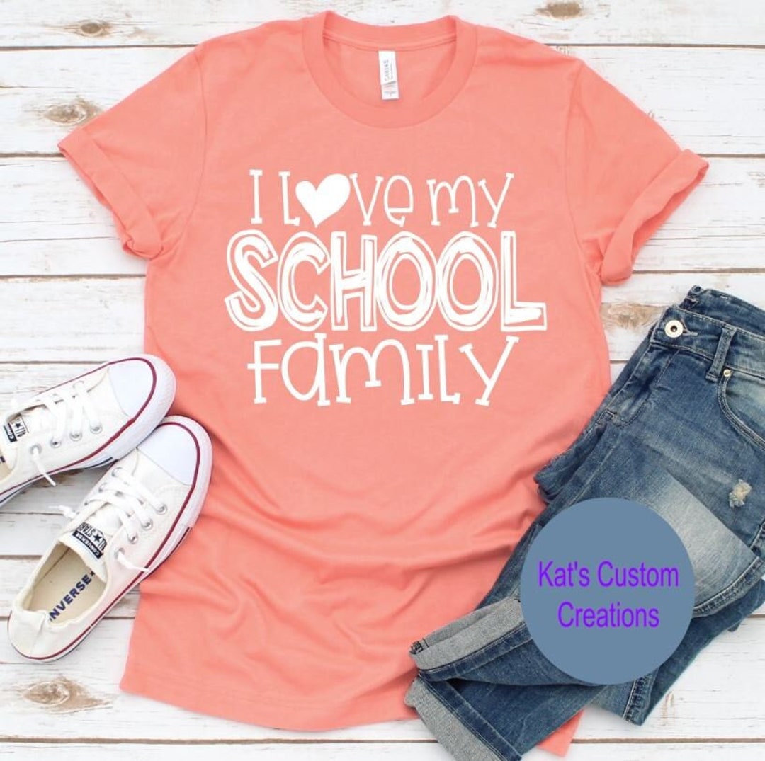 I Love My School Family Screen Print Transfer, Ready to Press Screen ...