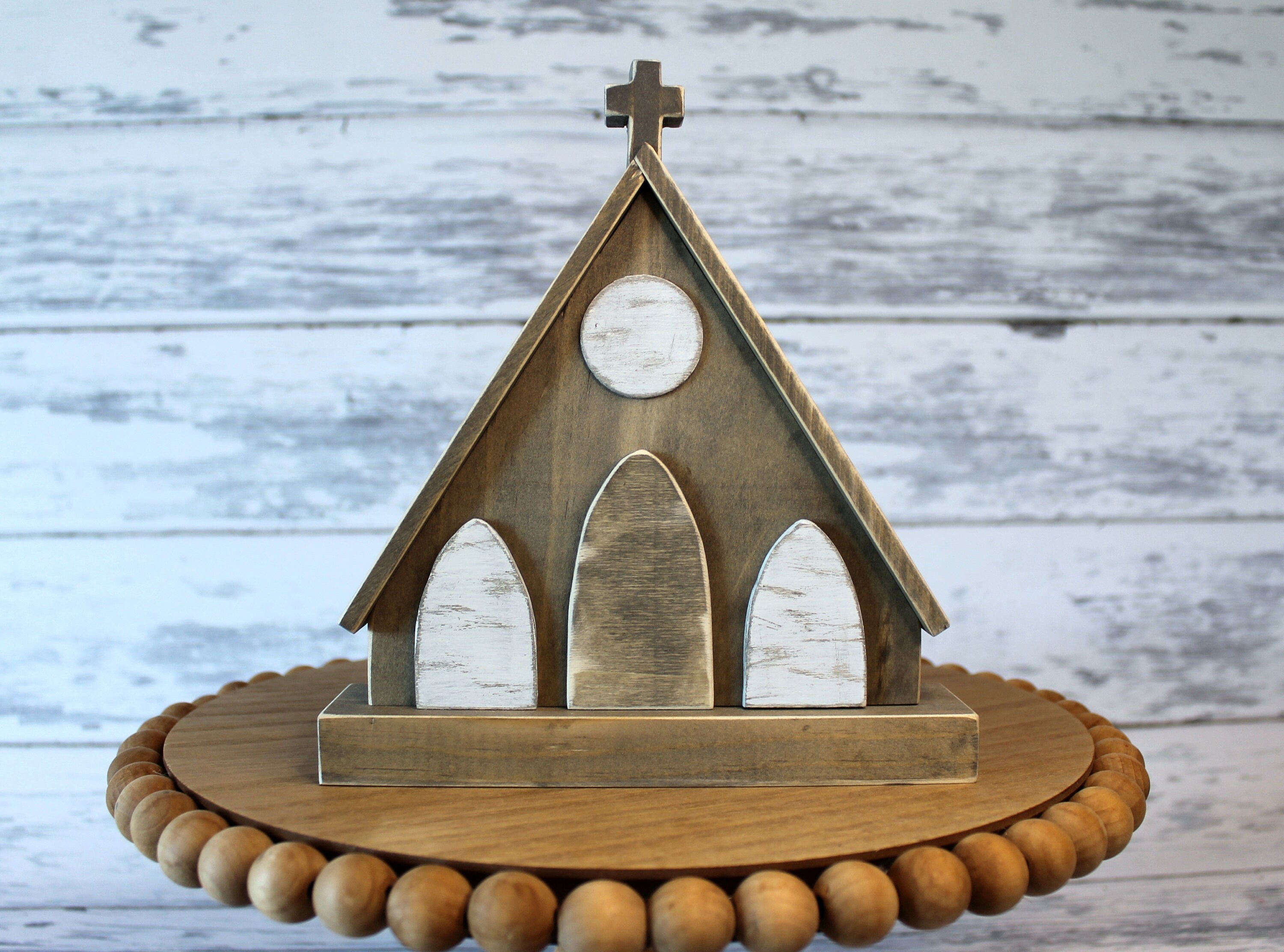 Rustic Church Farmhouse Tiered Tray Decor Wood Church Easter | Etsy