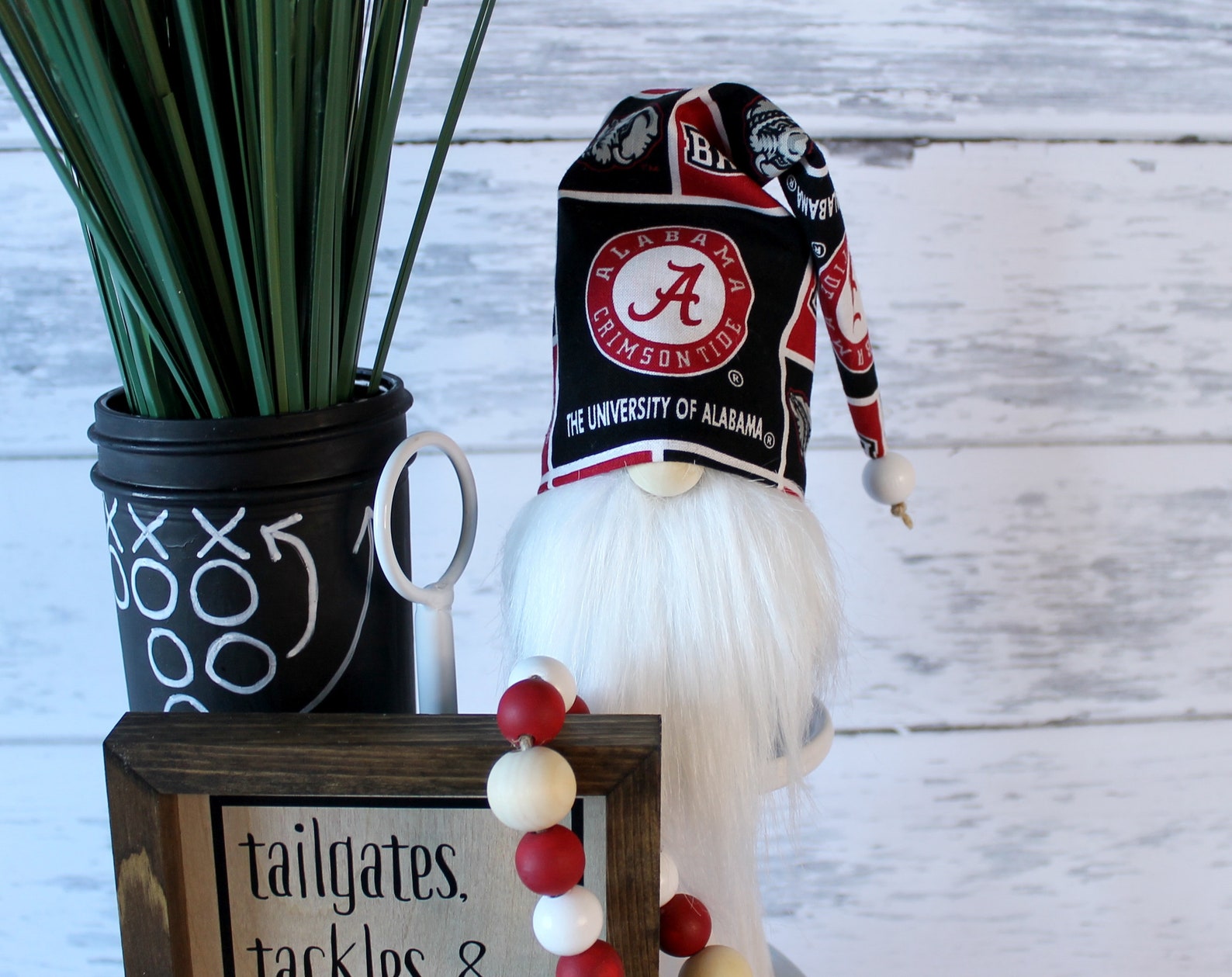 Alabama Decor Set Tiered Tray Alabama Crimson Tide Gnome - Etsy