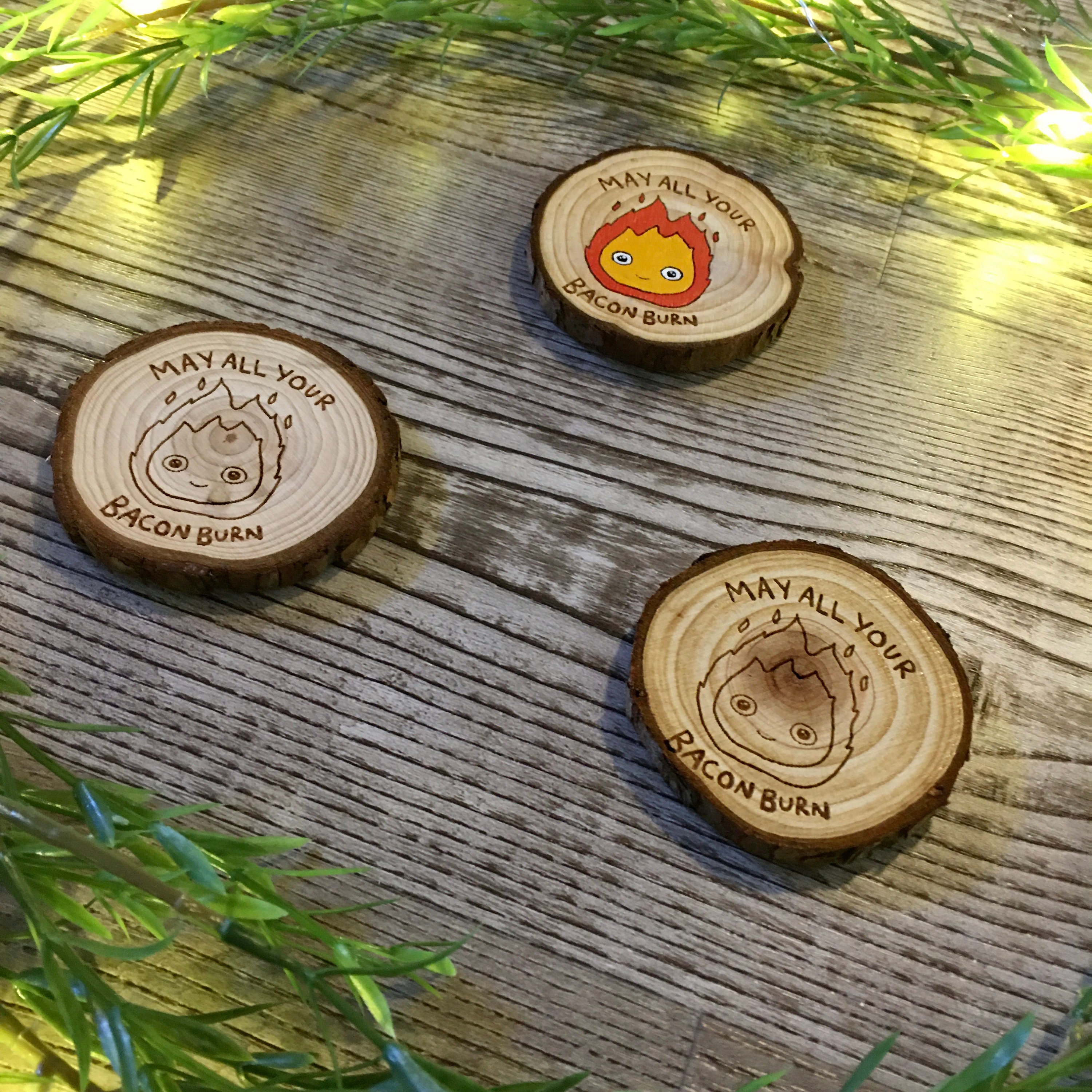 Howl's Moving Castle Calcifer Magnet Engraved/hand | Etsy