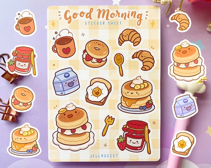 Good Morning Sticker Sheet | Cute for Planners Bullet Journal Notebook ...