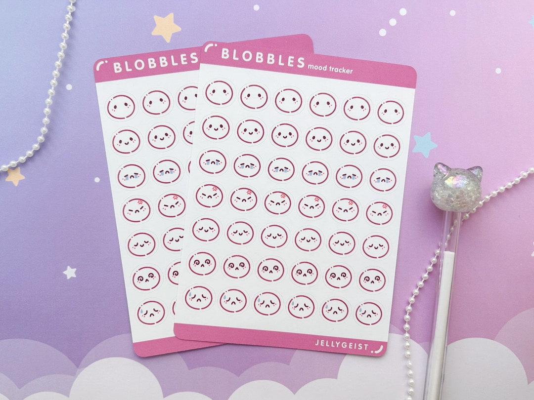 Blobbles Mood Tracker Stickers Cute for Planners Bullet Journal ...