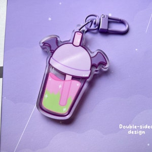 Spooky Boba Shaker Keychain Cute Acrylic Charm for Gift - Etsy