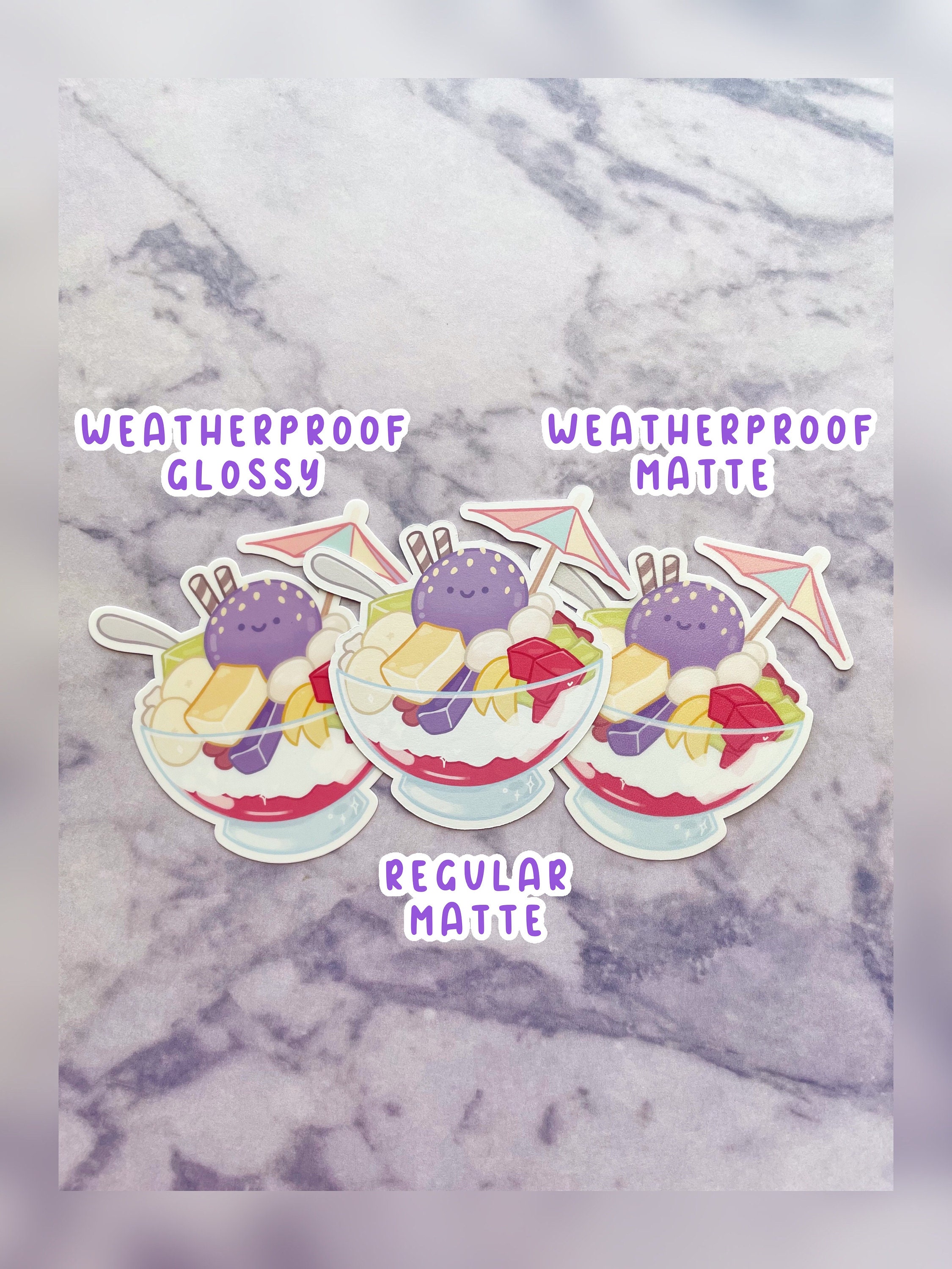 Halo Halo Ice Cream Sticker Weatherproof Matte/glossy Cute - Etsy