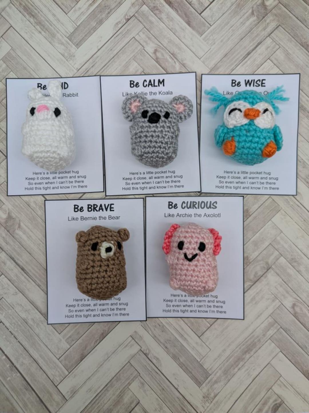 Pocket Hug Buddies (set of 5) Amigurumi Pattern - Etsy